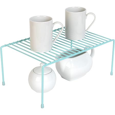 Amazon.com - Smart Design Premium Cabinet Storage Shelf Rack - Small ...