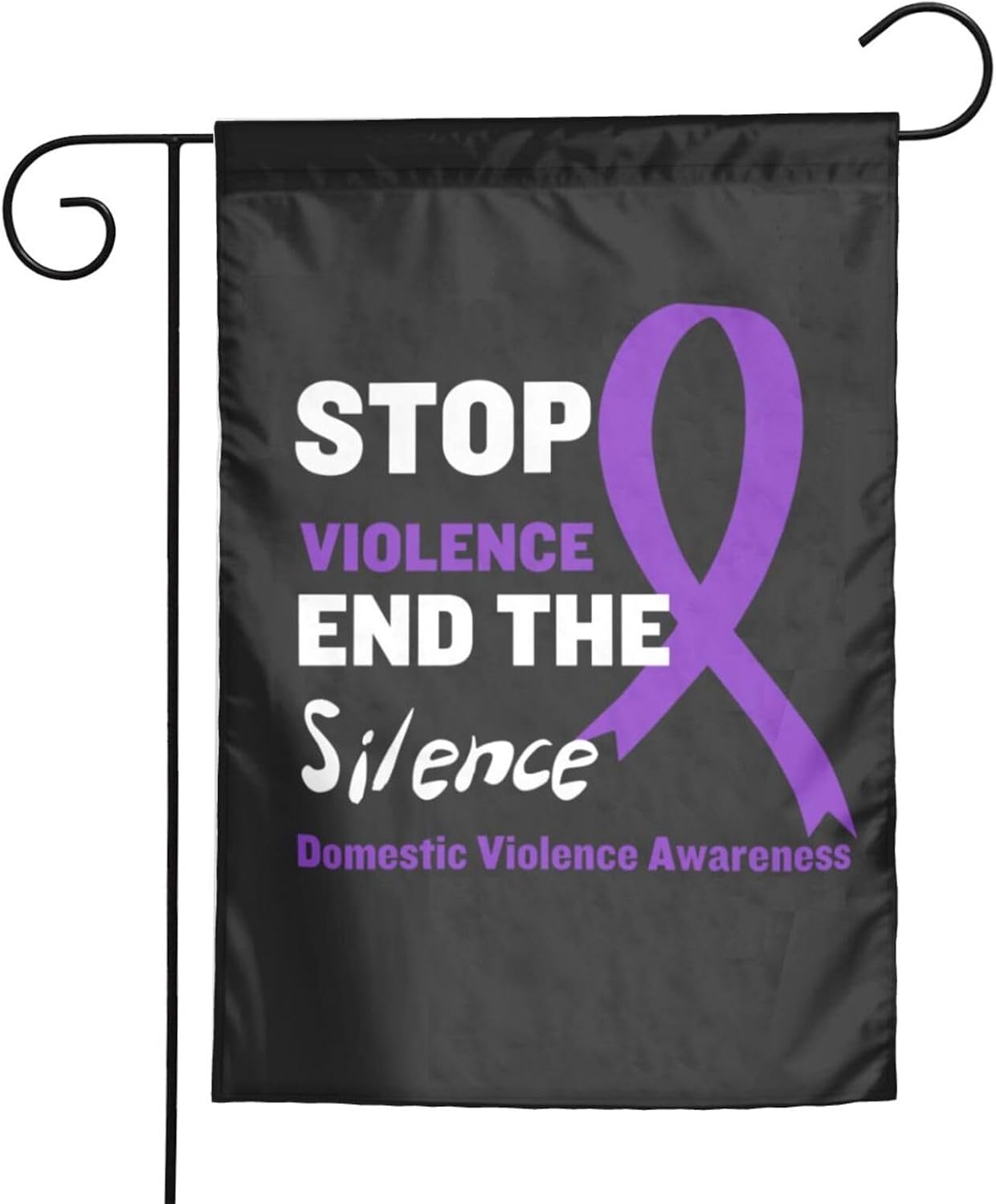 Amazon.com : Domestic Violence Awareness Month Purple Ribbon Flag ...