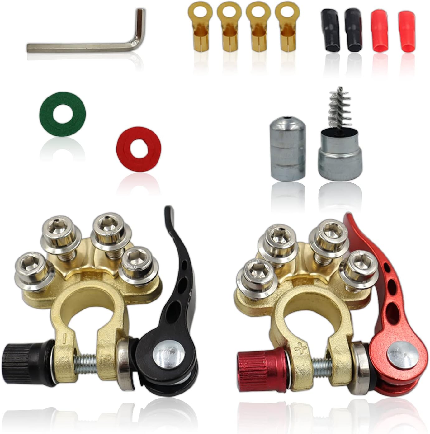 Amazon.com: Fogfar Car Cable Terminal Connector, 4 Way Positive and ...