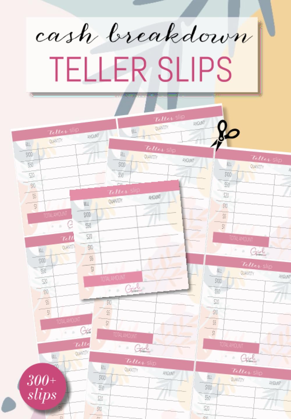 Cash Breakdown Teller Slip: Cash Envelope Budgeting | Cash Expense ...