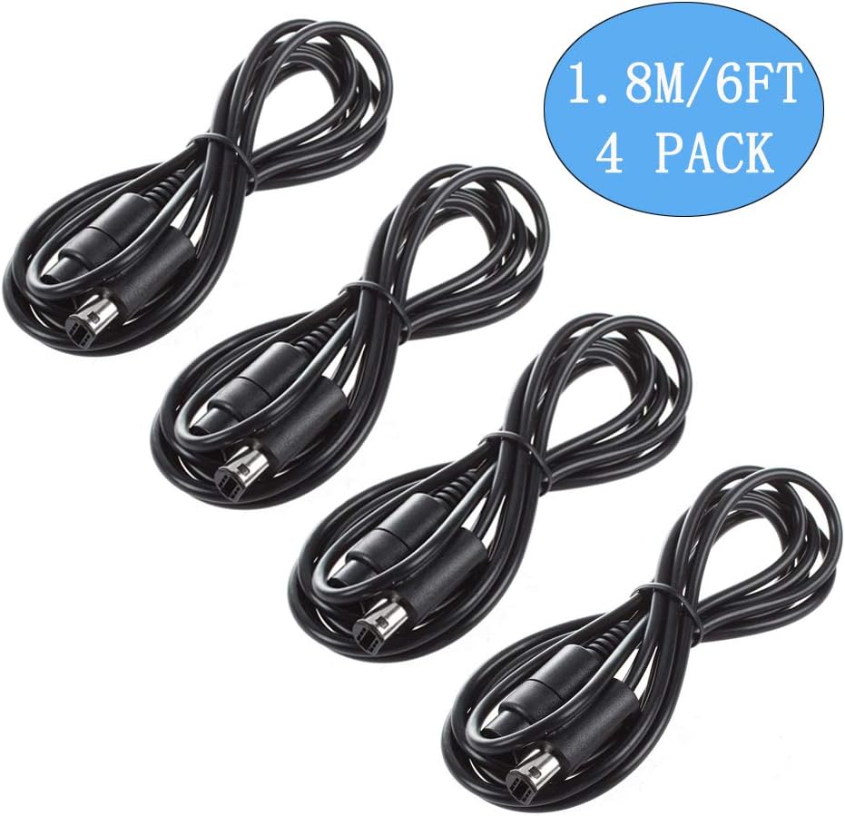 Reiso 4X 6ft Wii/Gamecube Extension Cables Cord for Nintendo Wii ...