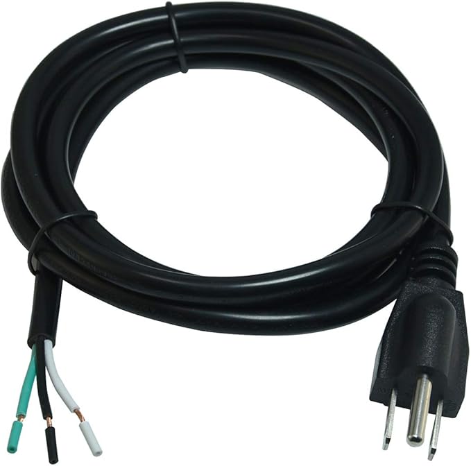 Amazon.com: 18/3 AWG 3 Prong AC Replacement Power Cord, Open End 10A ...