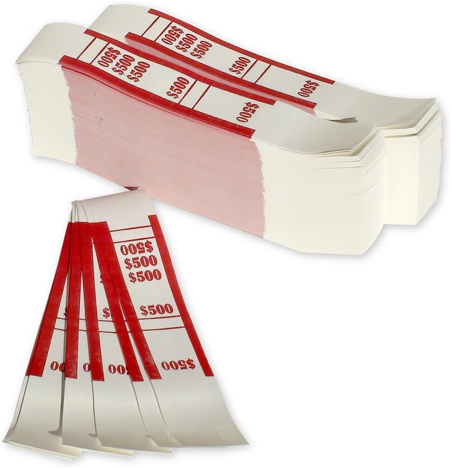 Amazon.com : Coin-Tainer Currency Straps, Yellow, 1,000 in $10 Bills ...