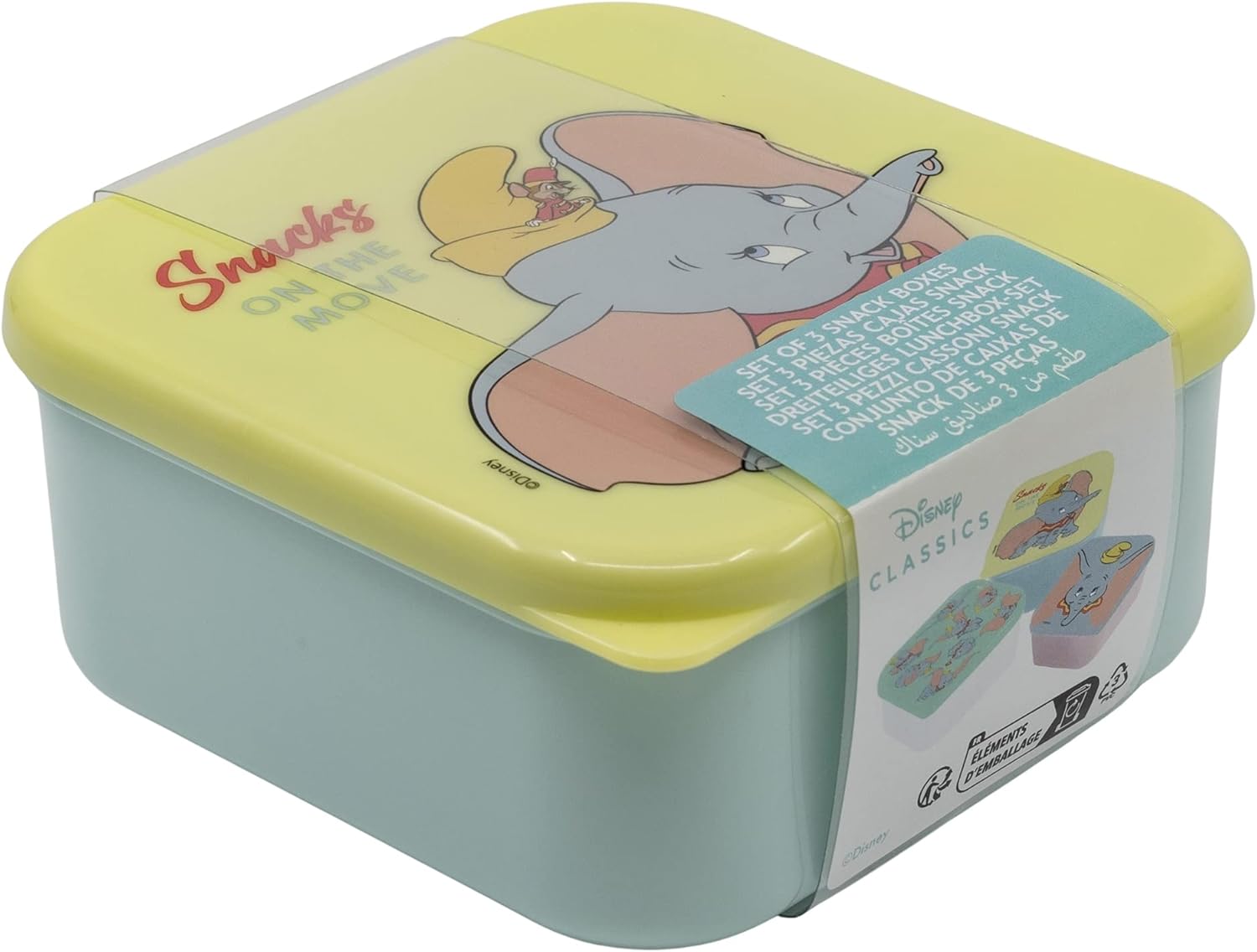 Amazon.com: Set of 3 Dumbo Nested Snack Boxes - Disney Classics: Home ...
