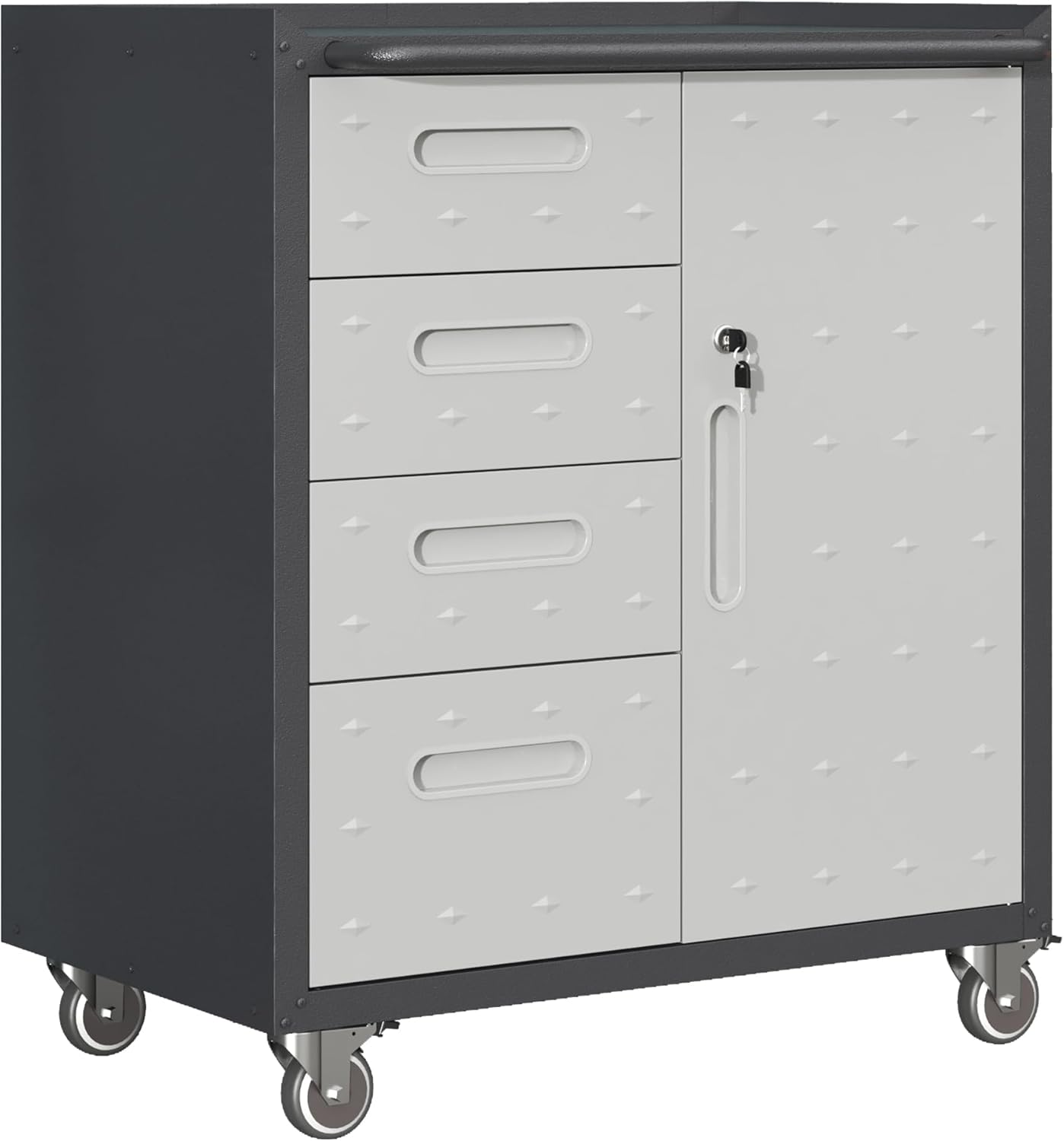 Amazon.com: Heavy-Duty Metal Tool Cabinet with Wheels - 200LB Capacity ...