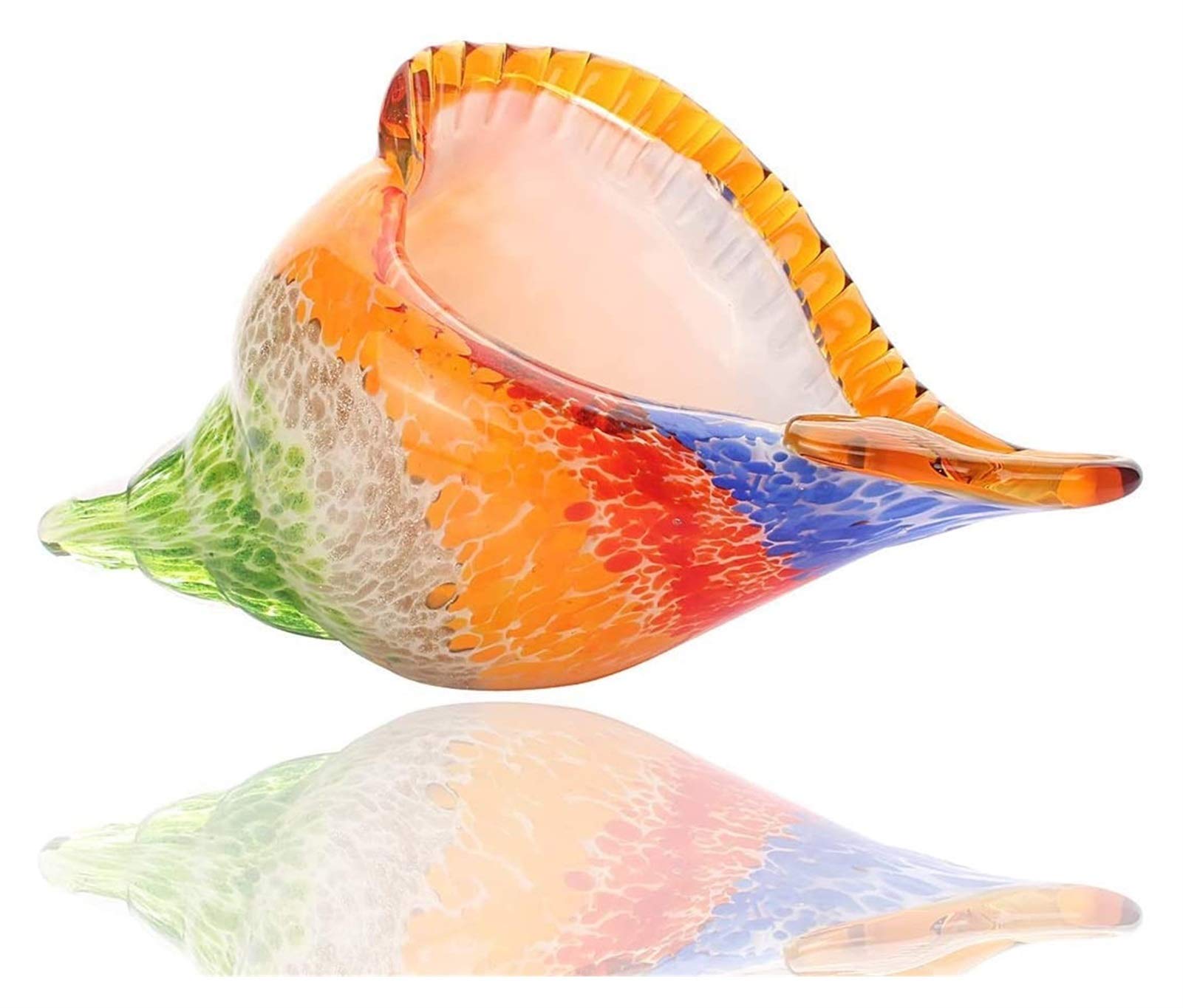 Seupeak Rainbow Murano Art Glass Sea Shell Hand Blown Glass ...