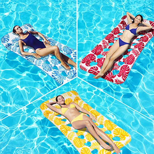 Snapklik.com : 3 Pack Inflatable Pool Floats Raft, Inflatable Pool Float