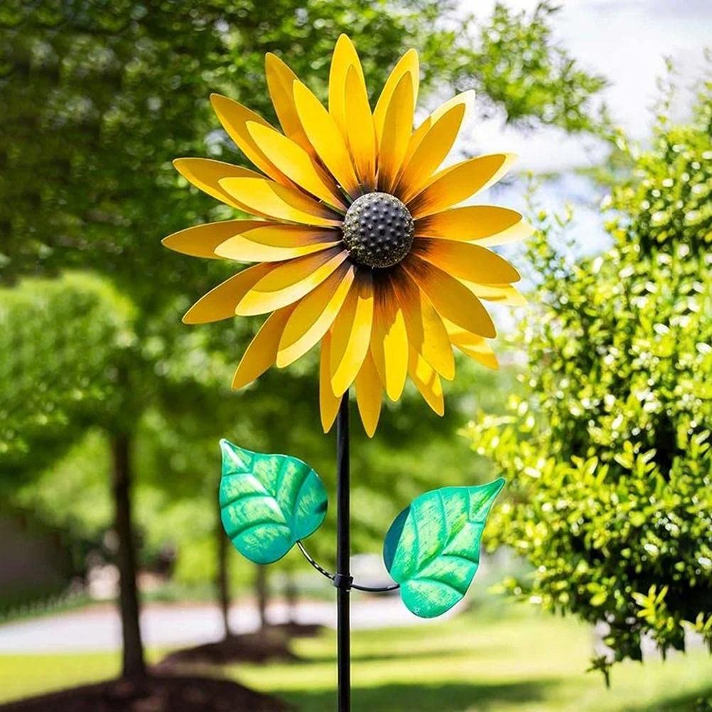 Amazon.com: BTSEURY Sunflower Windmills for The Yard Decor Outside ...