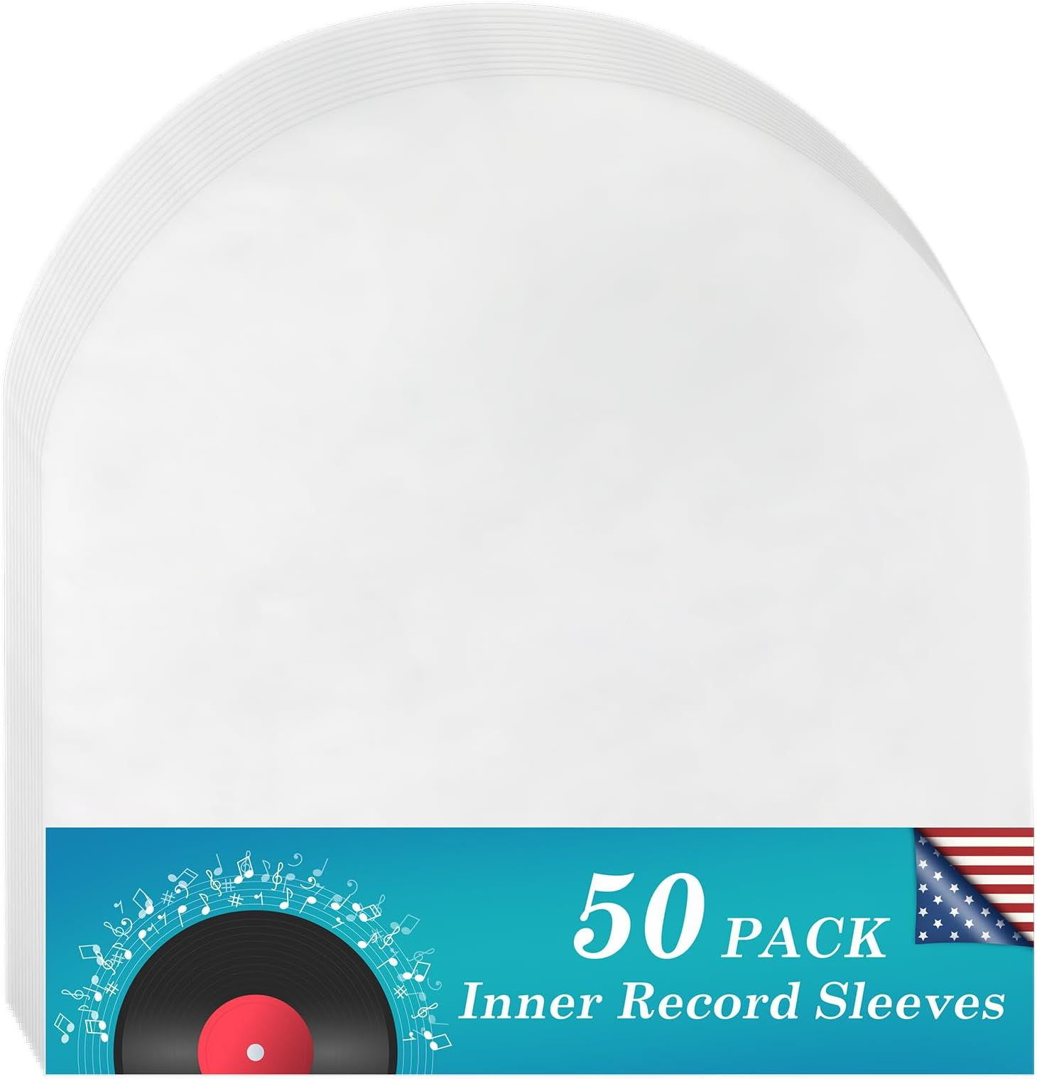 Amazon.com: KTRIO 50 Pcs Vinyl Record Inner Sleeves, 33RPM 12" Album ...