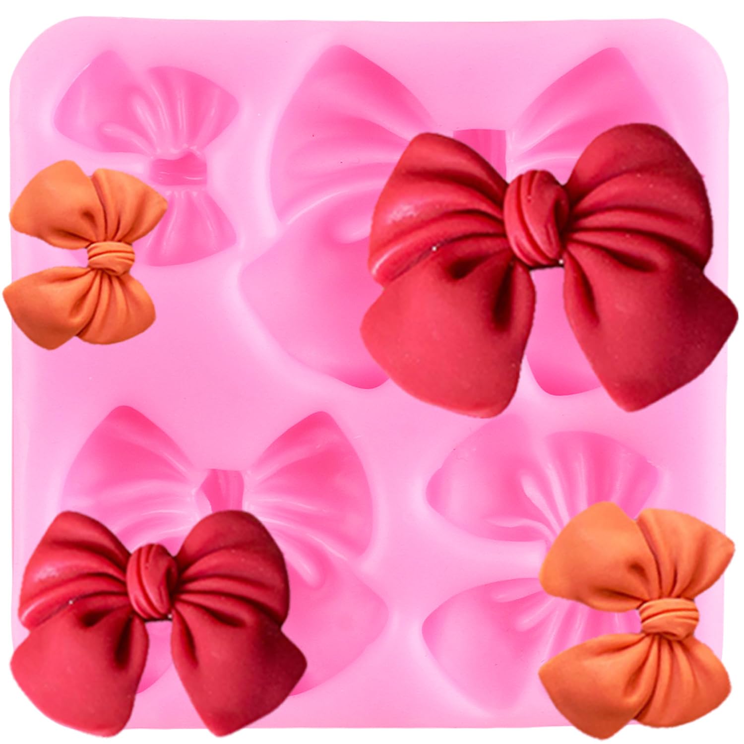 Amazon.com: YIHUOMOLDS Bows Silicone Mold Bowknot Fondant Chocolate ...