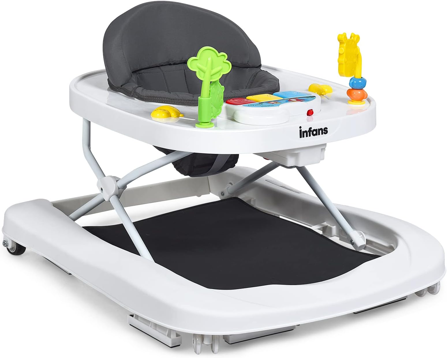 Amazon.com : INFANS Foldable Baby Walker, 3 in 1 Toddler Walker Bouncer ...