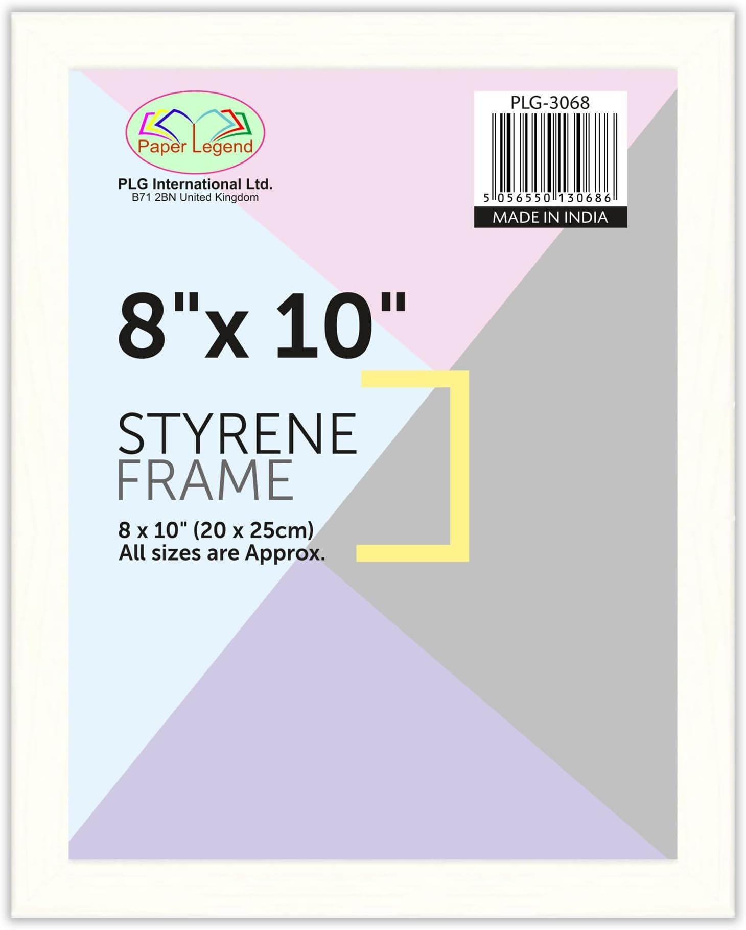 (6 FRAMES) - 8 x 10 Inch "WHITE" Photo Frame With Styrene Front 20 cm x ...