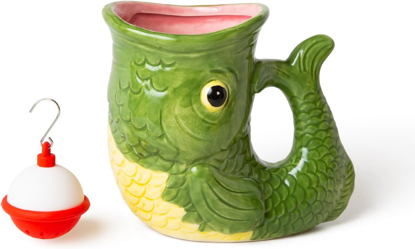 Amazon.com: BigMouth Fish Mug with Tea Infuser Bobber, Novelty Fishing ...