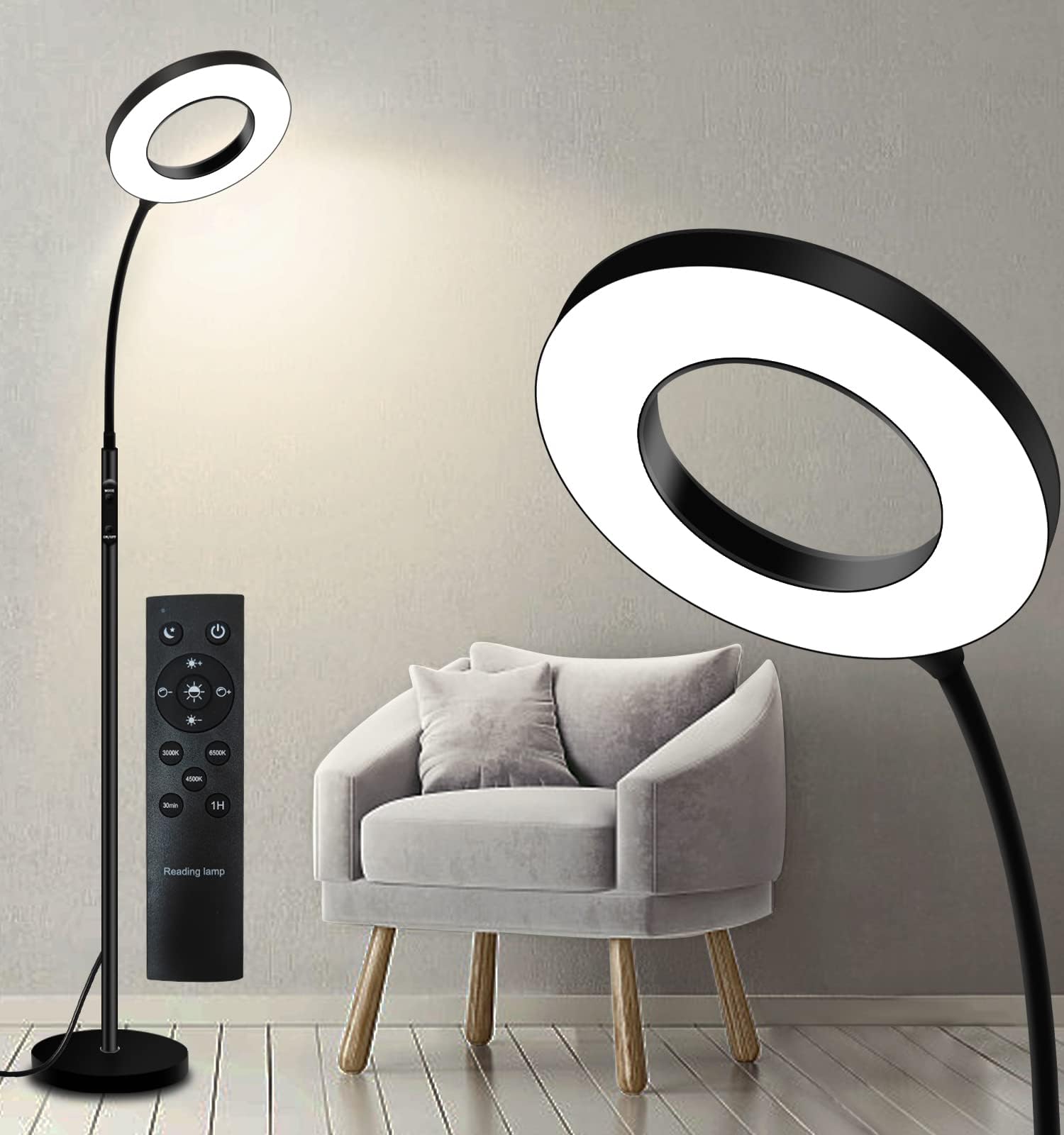 FYTSE Sofa Standing lamp Floor lamp Side Reading Lamps 3-Color Tall ...