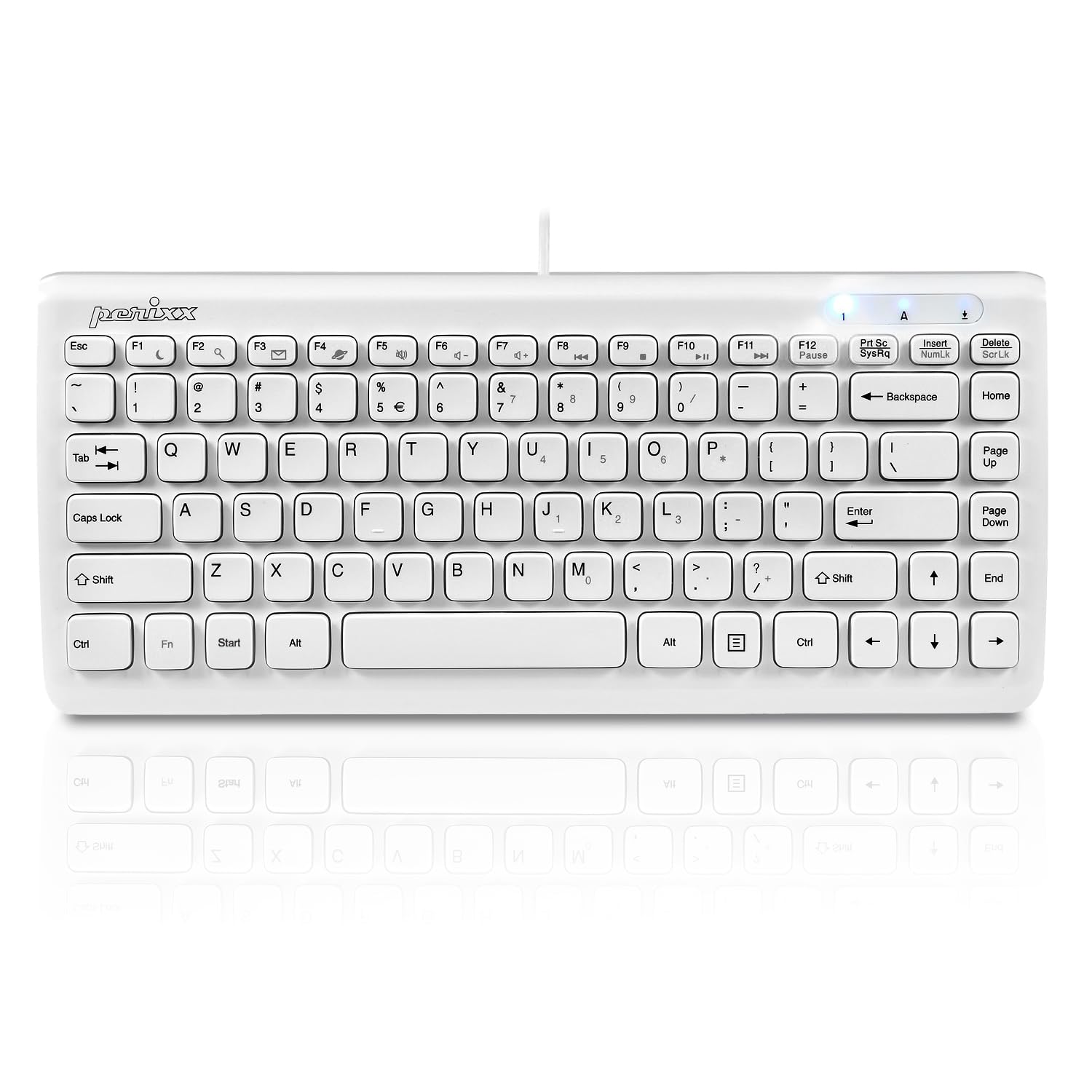 Amazon.com: Perixx PERIBOARD-407W US, Wired USB Mini Keyboard with 11 ...