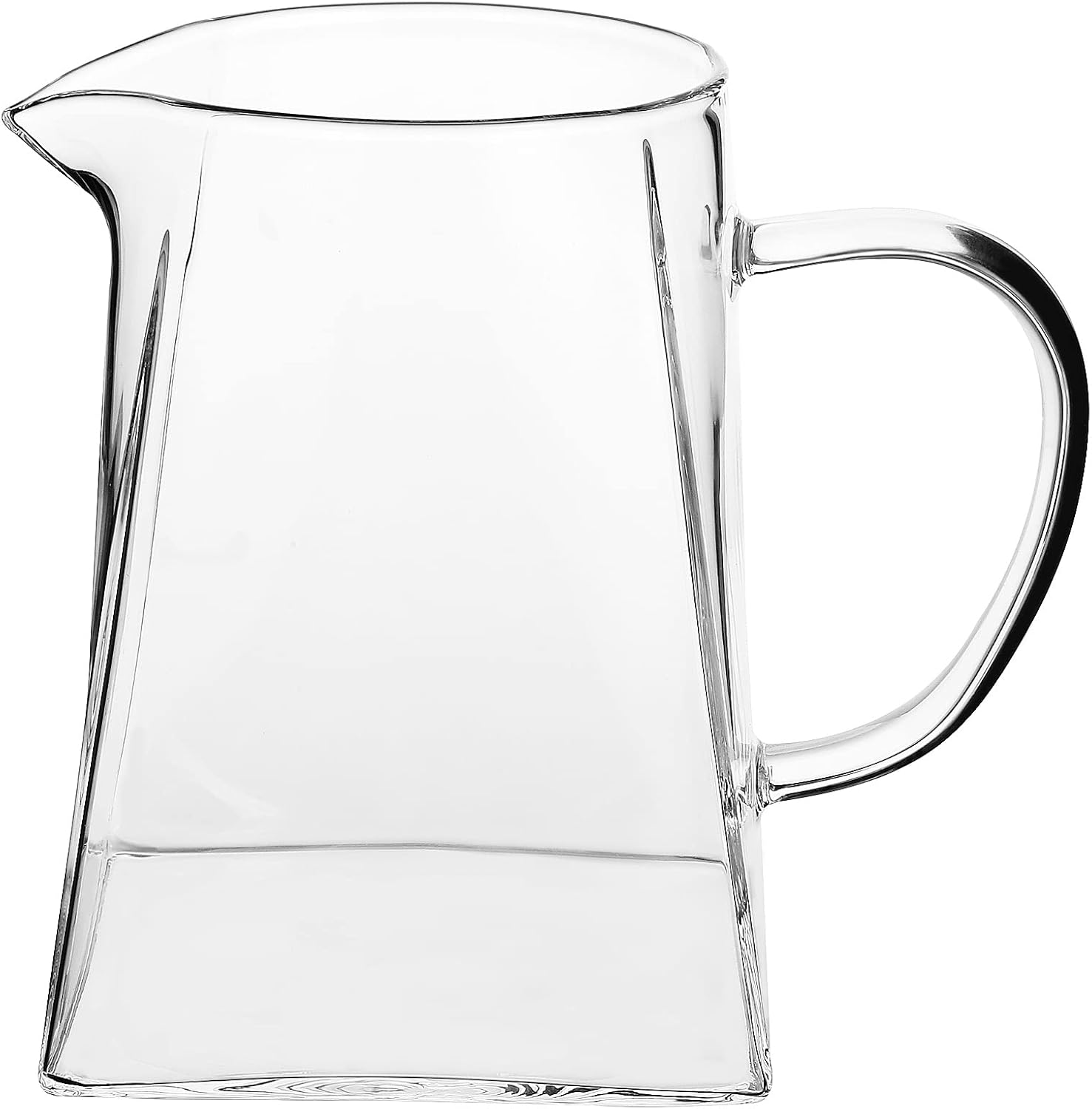 Amazon.com | Glass Tea Pitcher Square Small Glass Milk Pitcher with ...