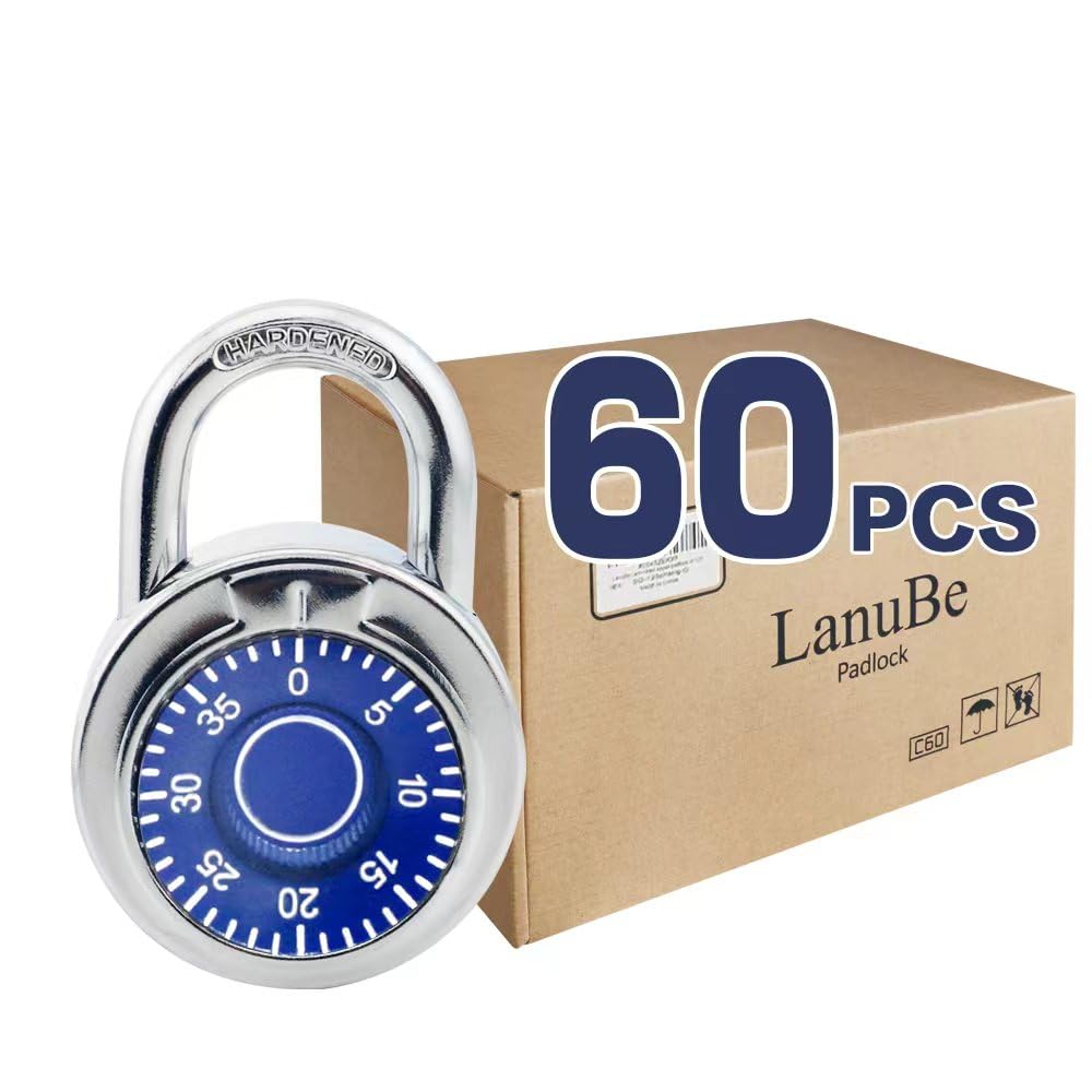 LanuBe Standard Dial Combination Lock, 2 in. Wide, with Different ...