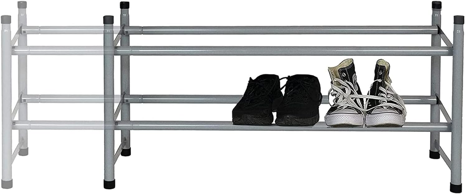 axentia Étagère à chaussures extensible - Meuble à chaussures en métal ...