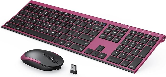 Amazon.com: Wireless Keyboard and Mouse, Vssoplor 2.4GHz Rechargeable ...