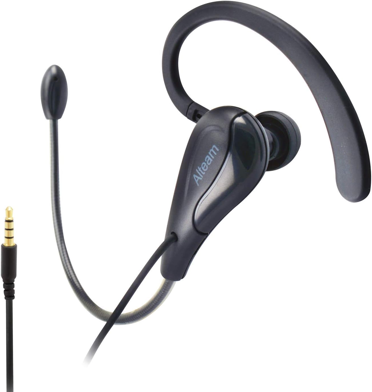 Amazon.com: ALTEAM Wired Mono Single Headset One Hook Design Earphone ...