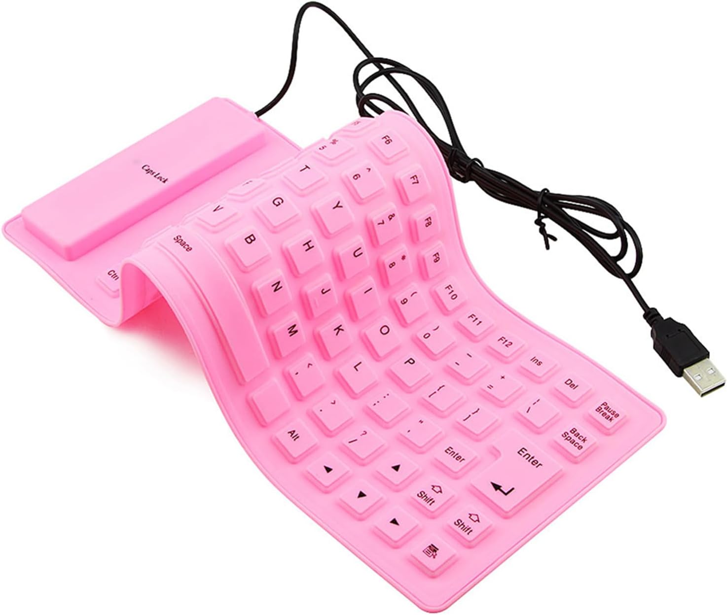 Amazon.com: Foldable Silicone Rollup Keyboard, 85 Keys USB Wired QWERTY ...