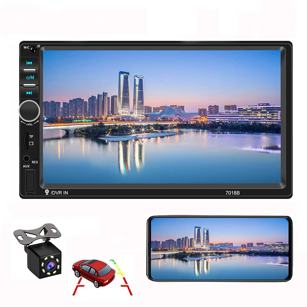 Car Radio Double Din Car Stereo 7" LCD Touch Screen in-Dash Head Unit ...