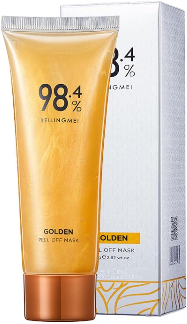 Amazon.com : OBRVE 2pcs Gold Foil Peel-Off Mask, 98.4% Gold Facial Mask ...