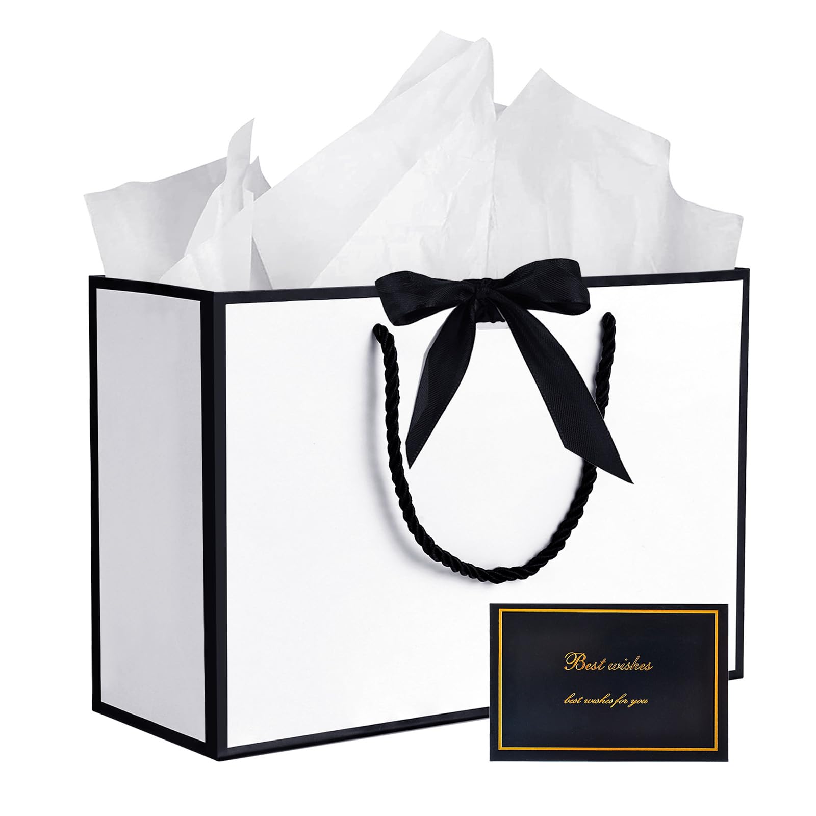 Amazon.com: JMANNI Gift Bags, 1PCS Gift Bags Large with Ribbon and 1 ...