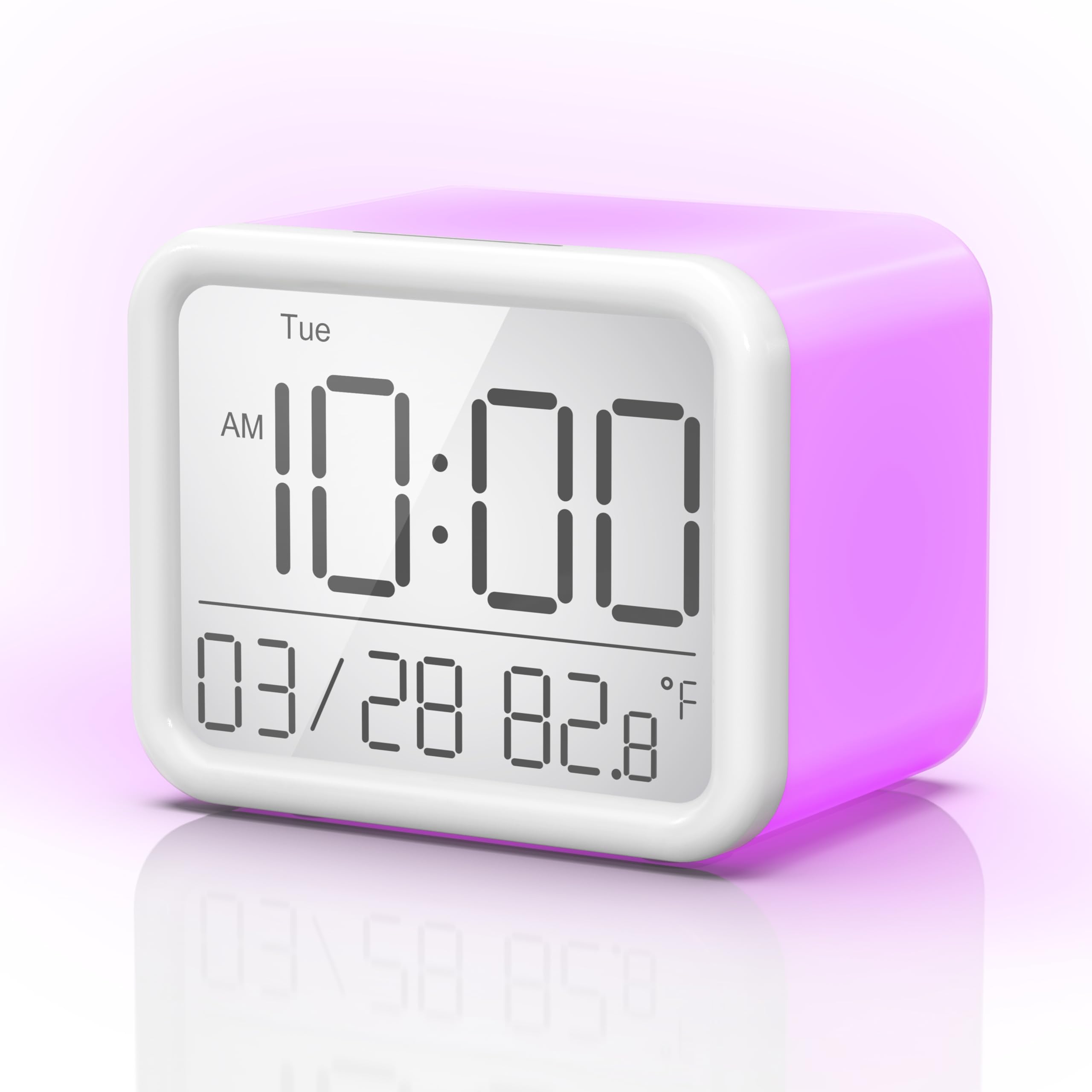 Amazon.com: REACHER Rechargeable Alarm Clock Battery Powered for Kids ...