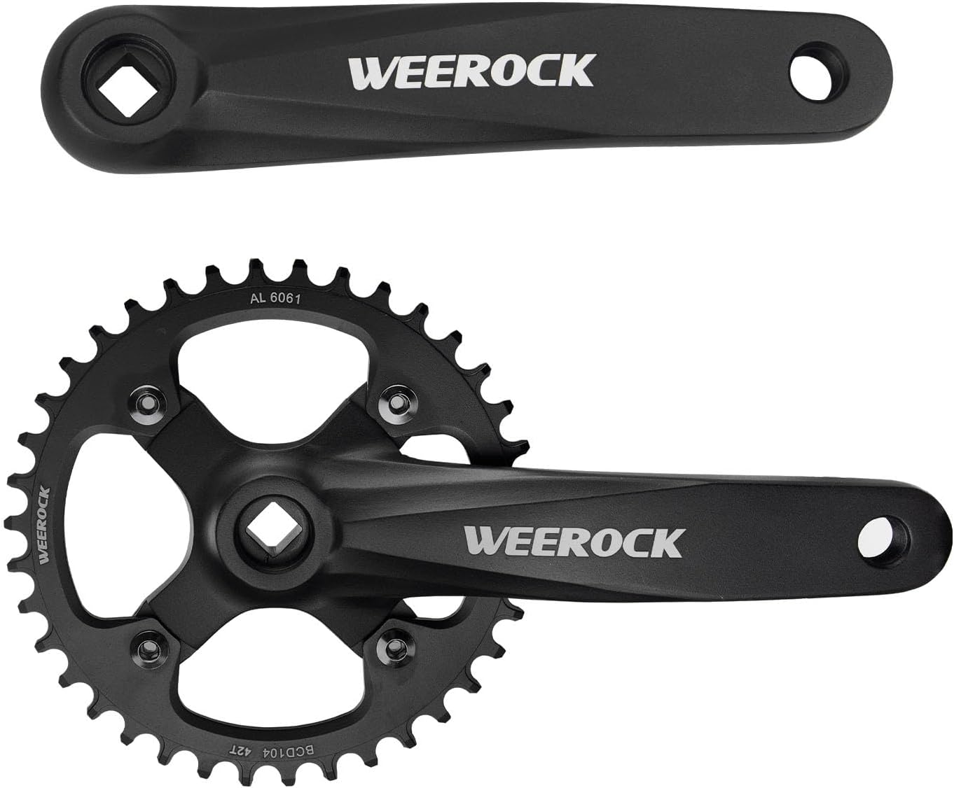 Amazon.com : ZUKKA Single Speed Square Taper Crankset MTB 170mm ...