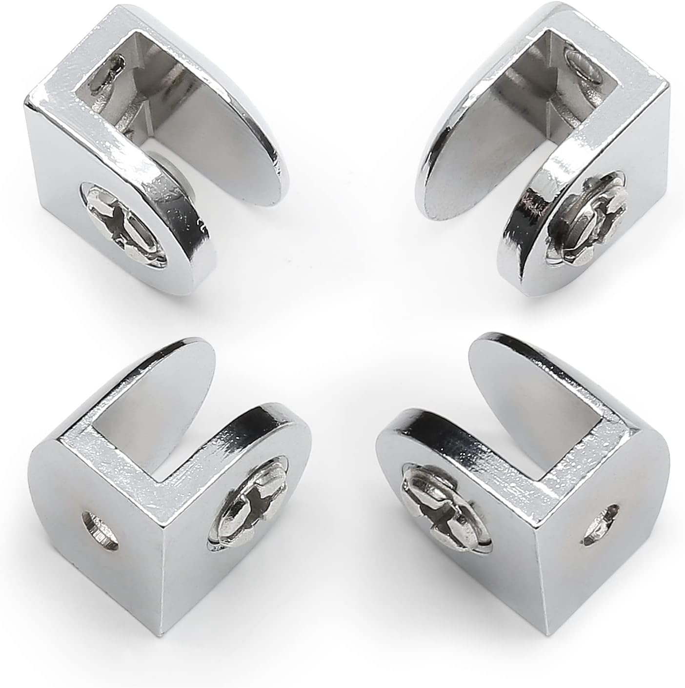 Amazon.com: Seimneire 8 Pack Glass Shelf Bracket Floating Shelf Clips ...