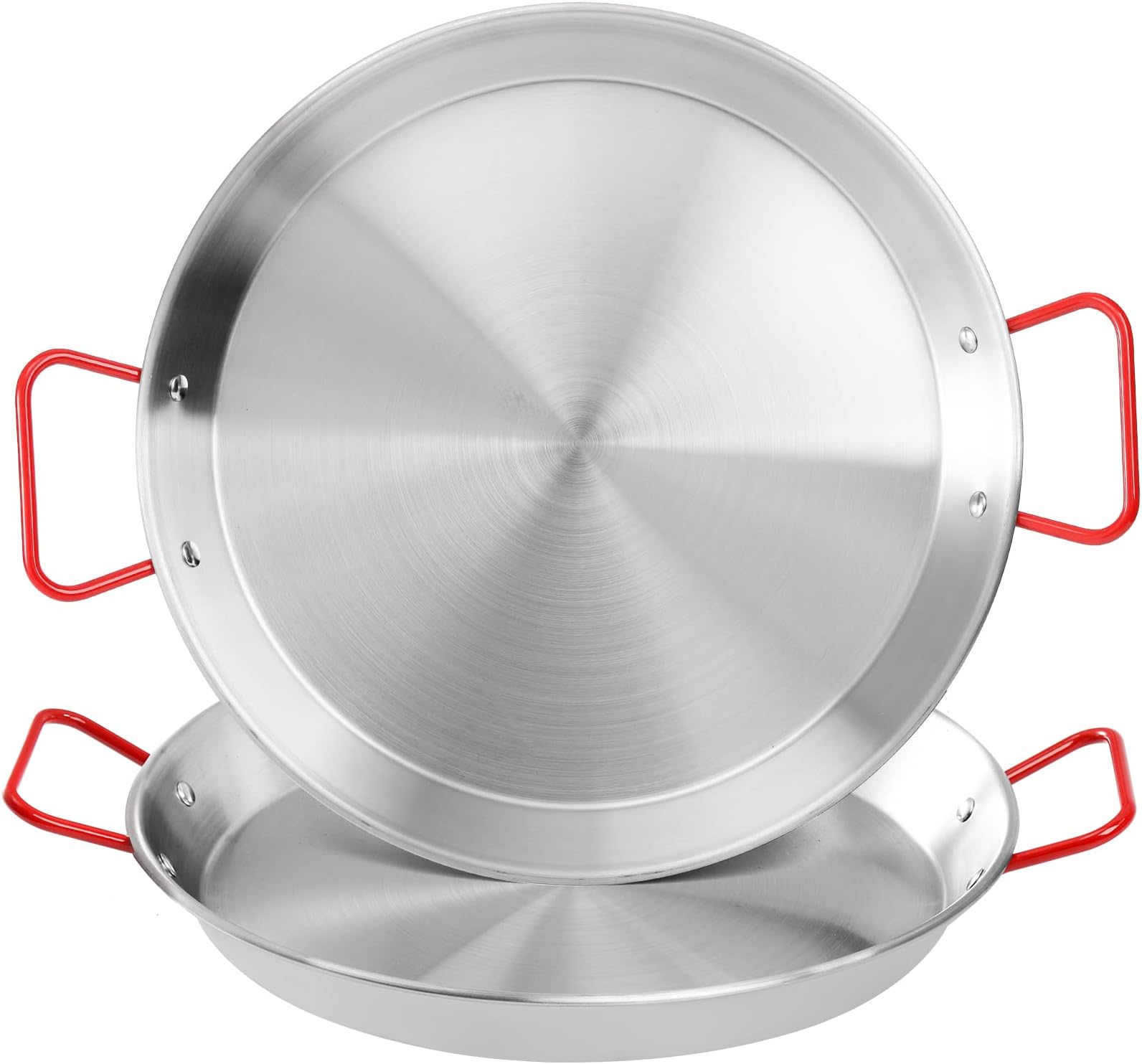 Amazon.com: Lyellfe 2 Pack Stainless Steel Paella Pan, 12-1/2 Inch ...
