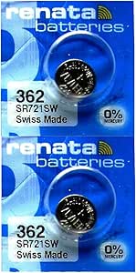 Renata 362 SR721SW Batteries - 1.55V Silver Oxide 362 Watch Battery (2 ...