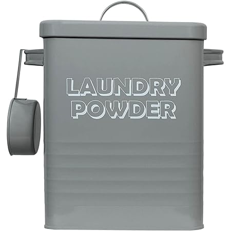 Navaris Washing Powder Storage Tin - Laundry Powder Storage Container ...