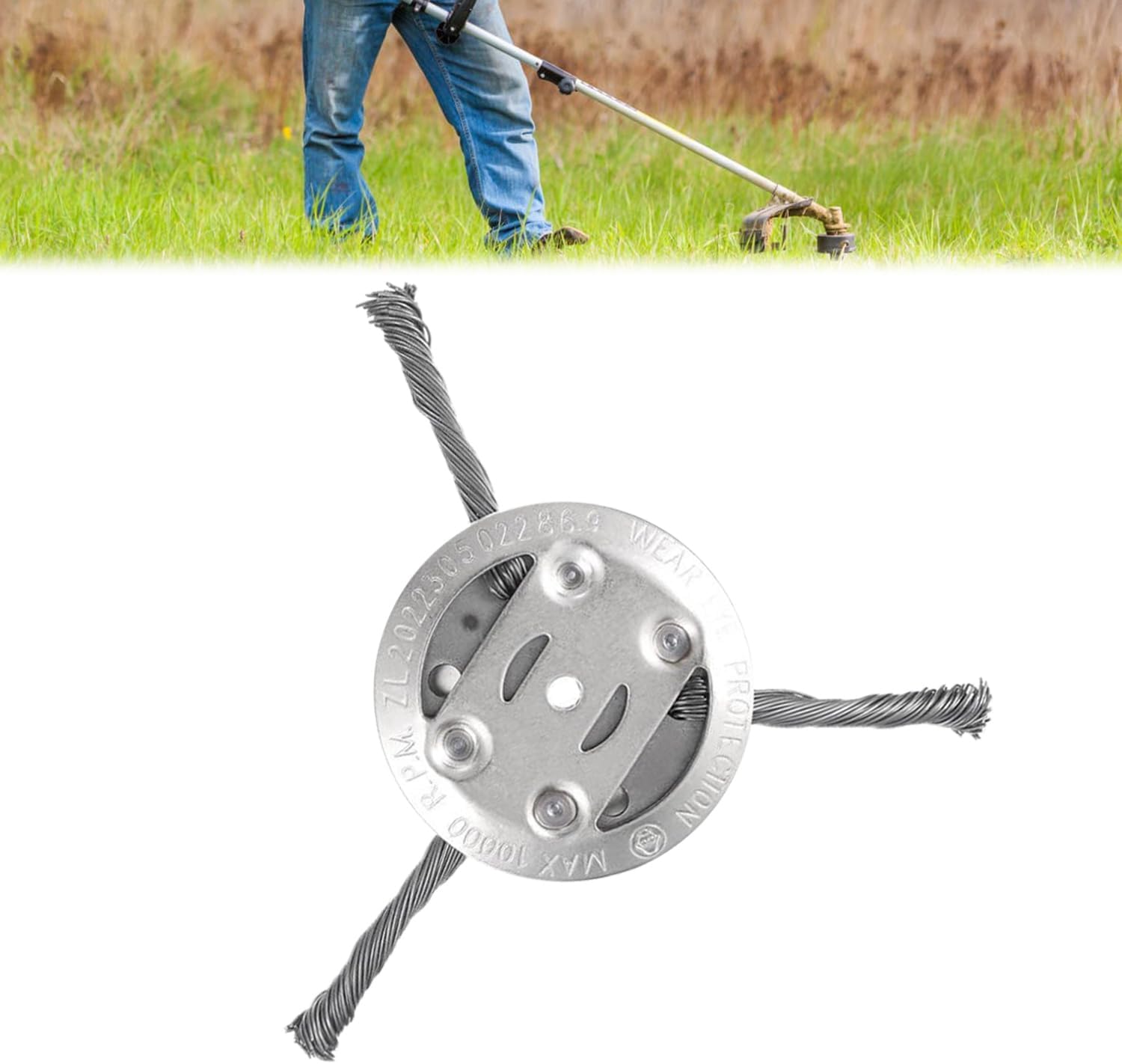 Steel Wire Grass Trimmer Head, String Trimmer Replacement Head, 6 ...