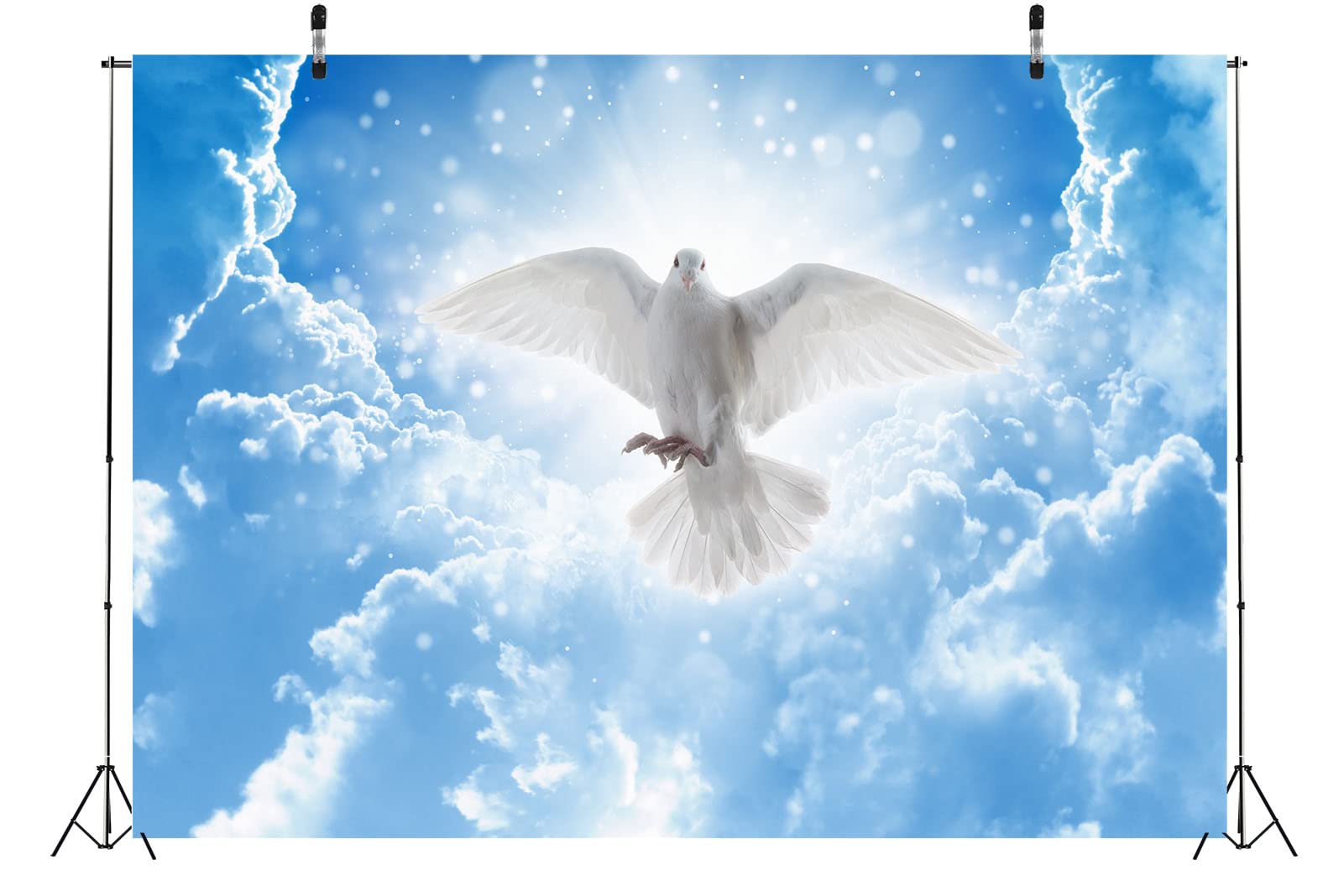 Christian Dove Background Abstract Christian Cross Symbol Holy Spirit