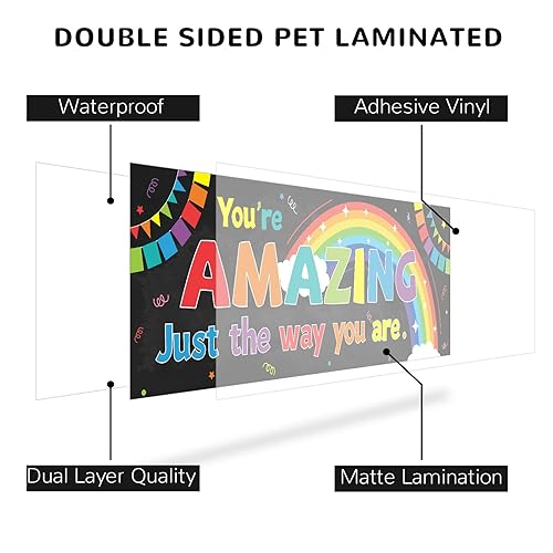 2 Pack Motivational Classroom Decorations, Banner Posters for Teachers ...