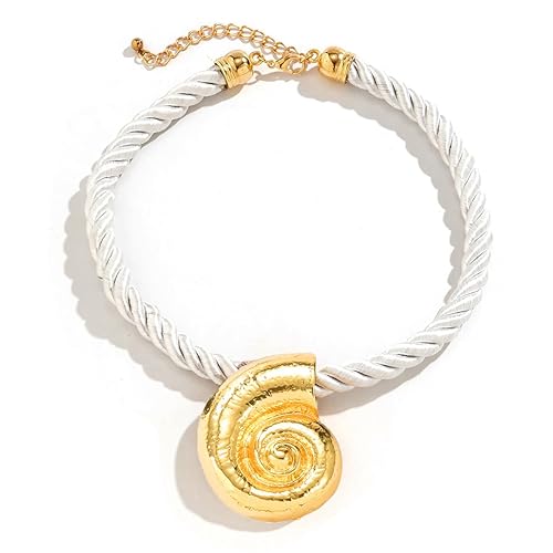 Amazon.com: Gold Conch Shell Necklace for Women Halloween Ursula ...