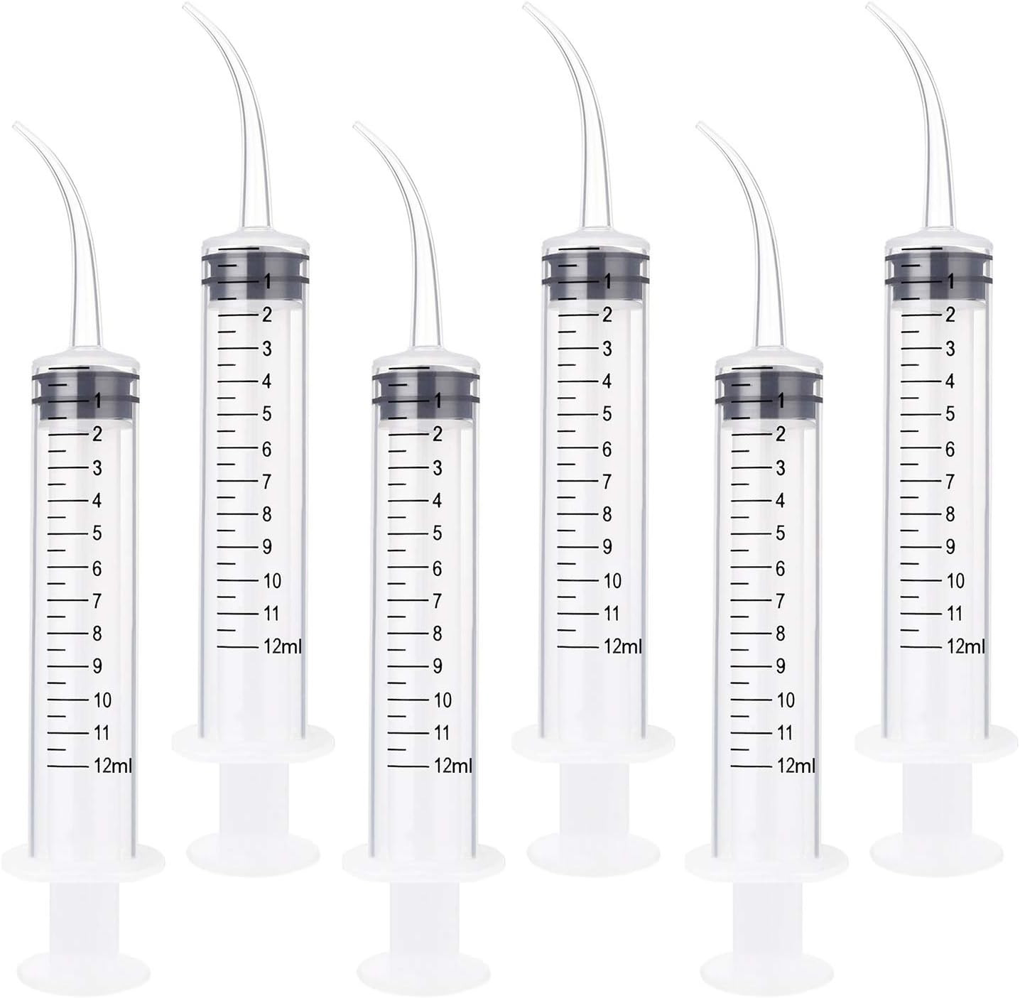 Amazon.com: Benvo 6 Pack Disposable Dental Syringe 12ml with Curved Tip ...