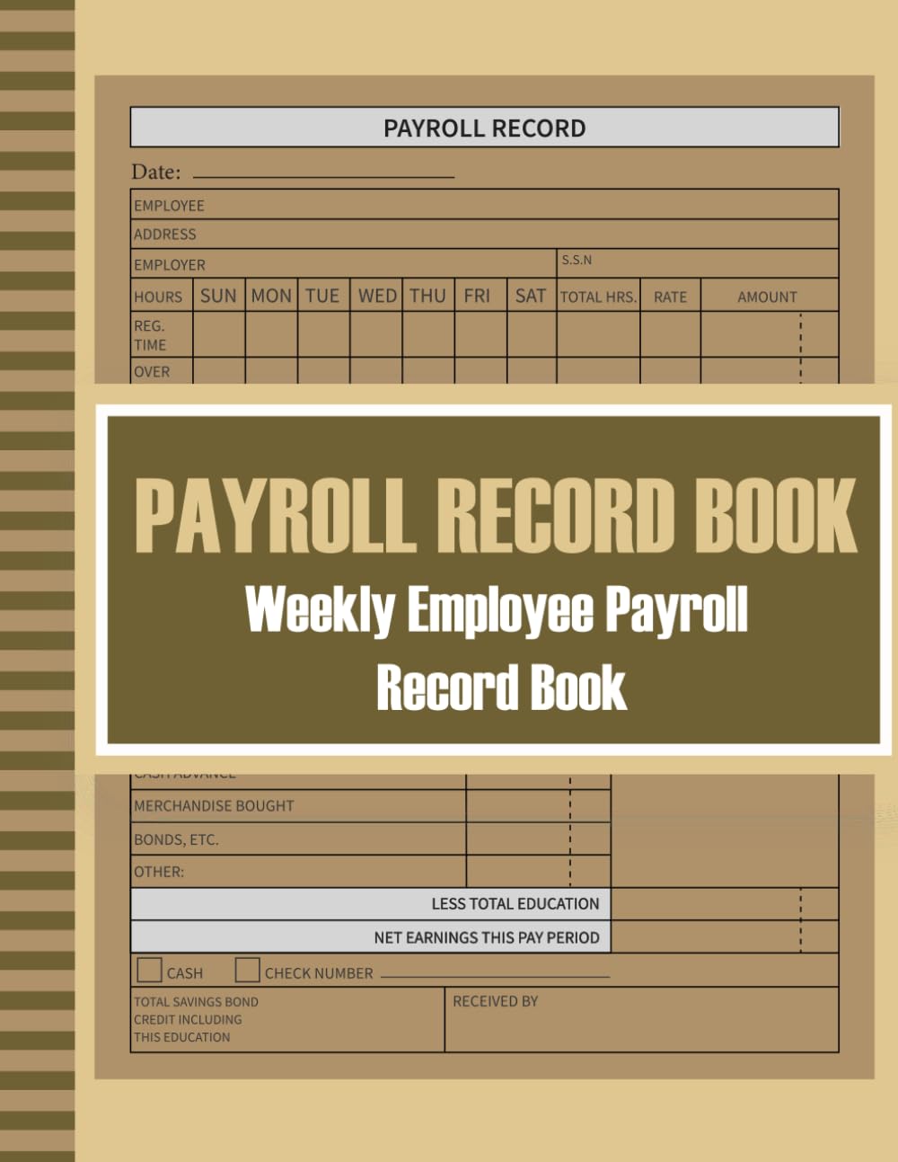 Amazon.com: Employee Payroll Record Book: Payroll Accounting ...