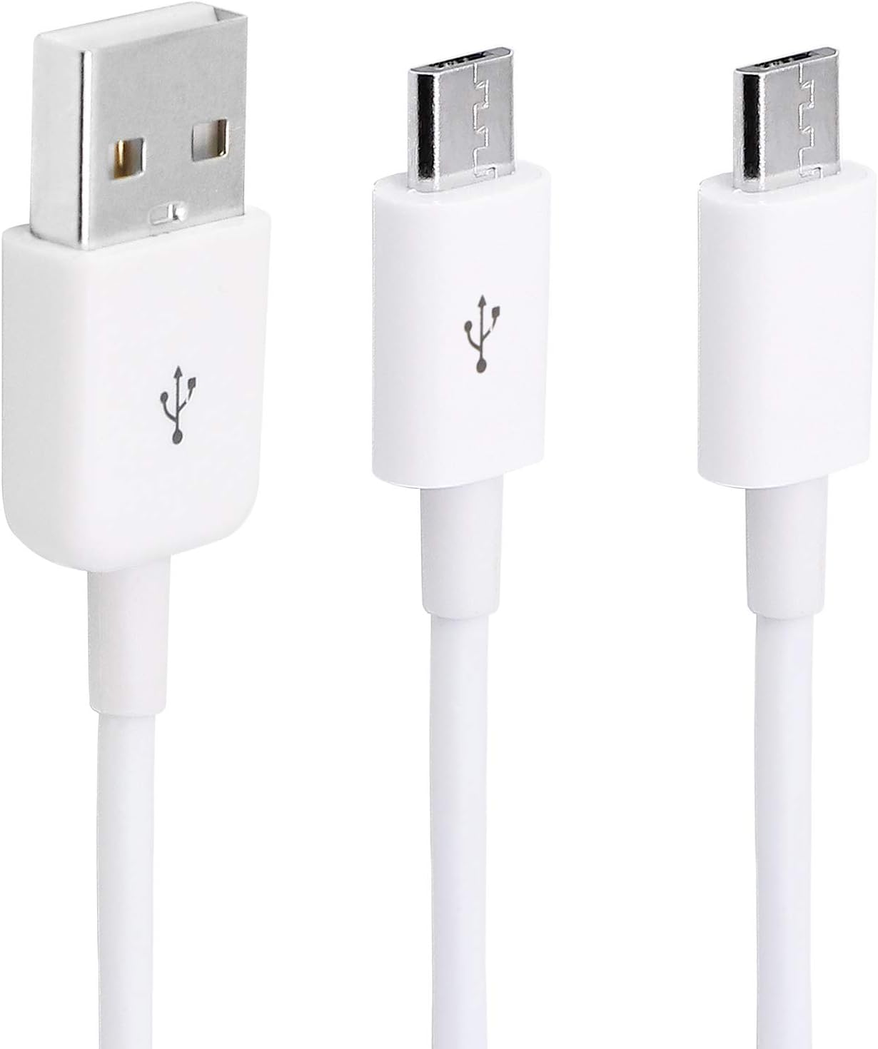 Amazon.com: Micro USB Cable Y Splitter USB 2.0 A to Dual Micro B Power ...