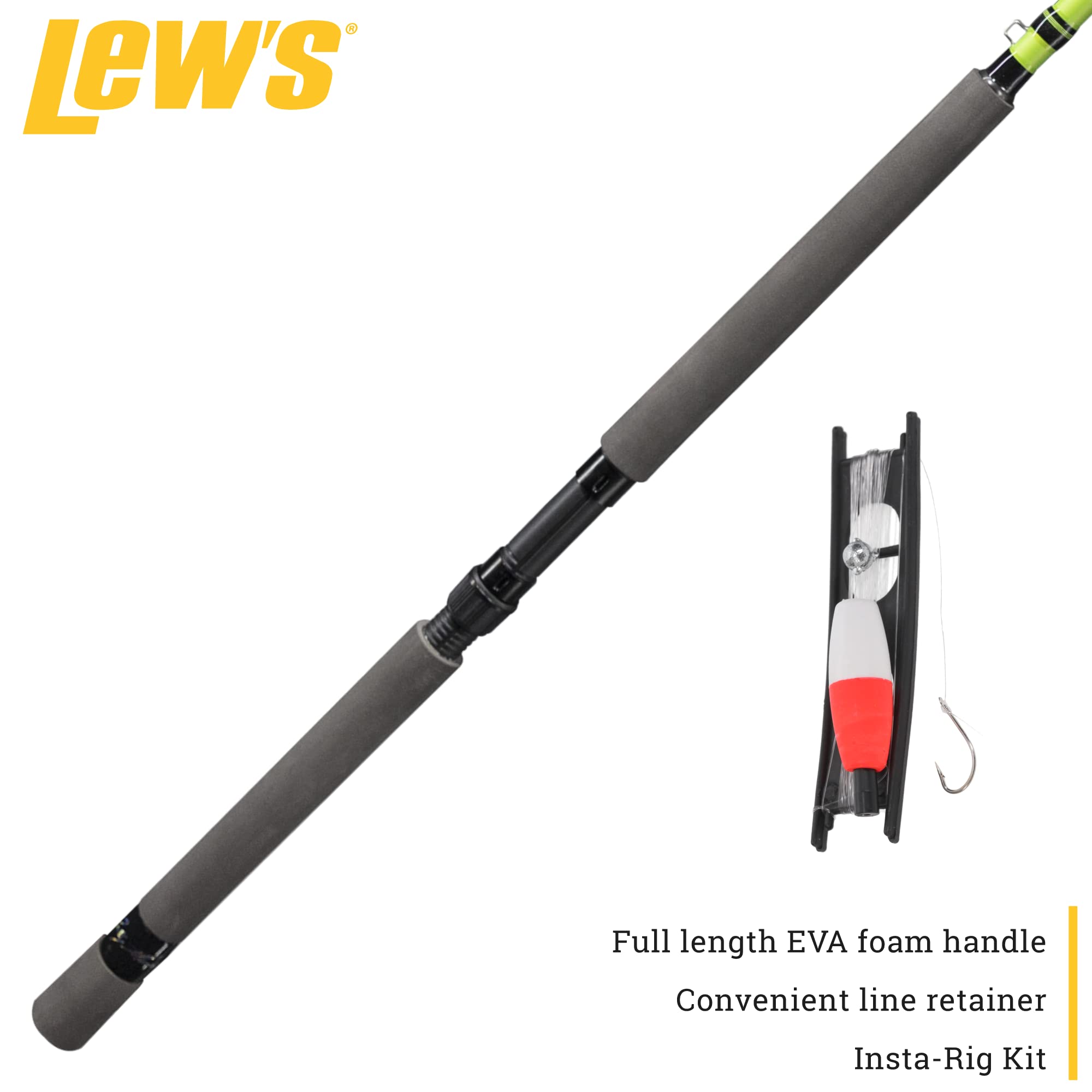 Lew's Crappie Thunder Telescopic Rod, 12-Foot 4-Piece Fishing Rod ...