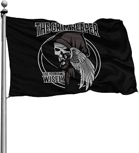 Amazon.com: Voglawear Skull Grim Reaper Banner Flags for Garden, Home ...