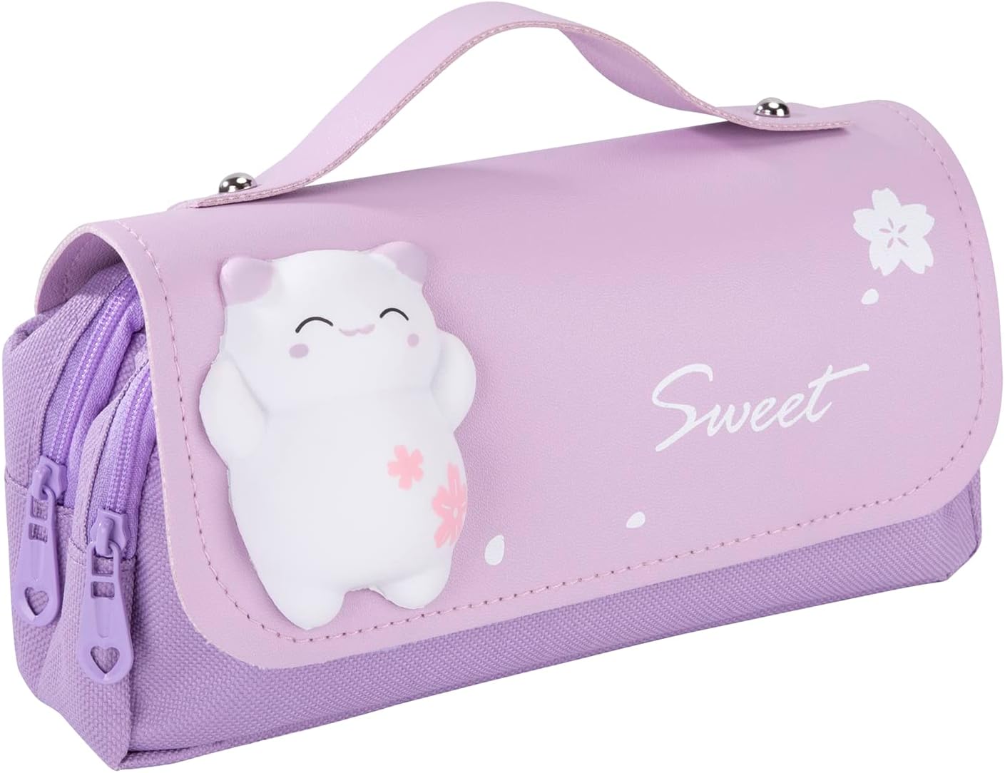 Heveer Large Pencil Case Big Capacity Pencil Cases with 3 Compartments ...