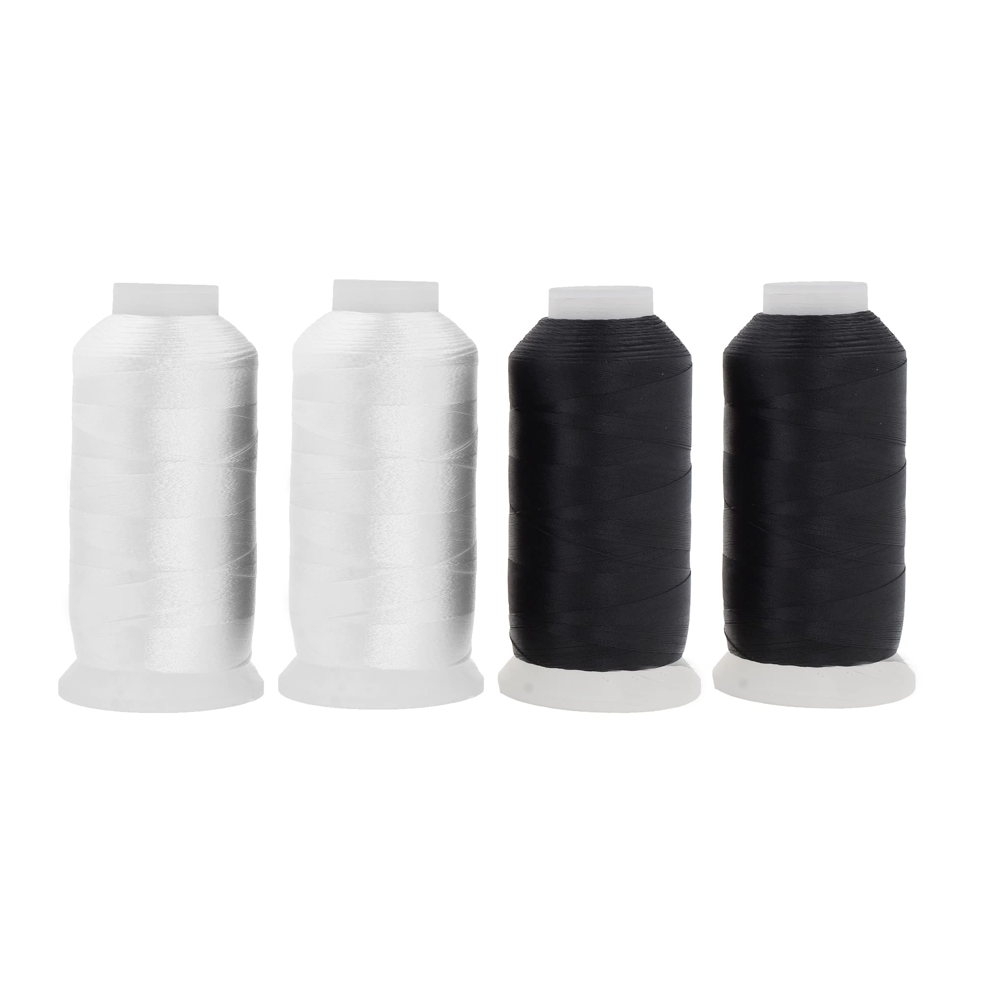Amazon.com: Mandala Crafts Black and White Heavy Duty Thread - 6000 Yds ...