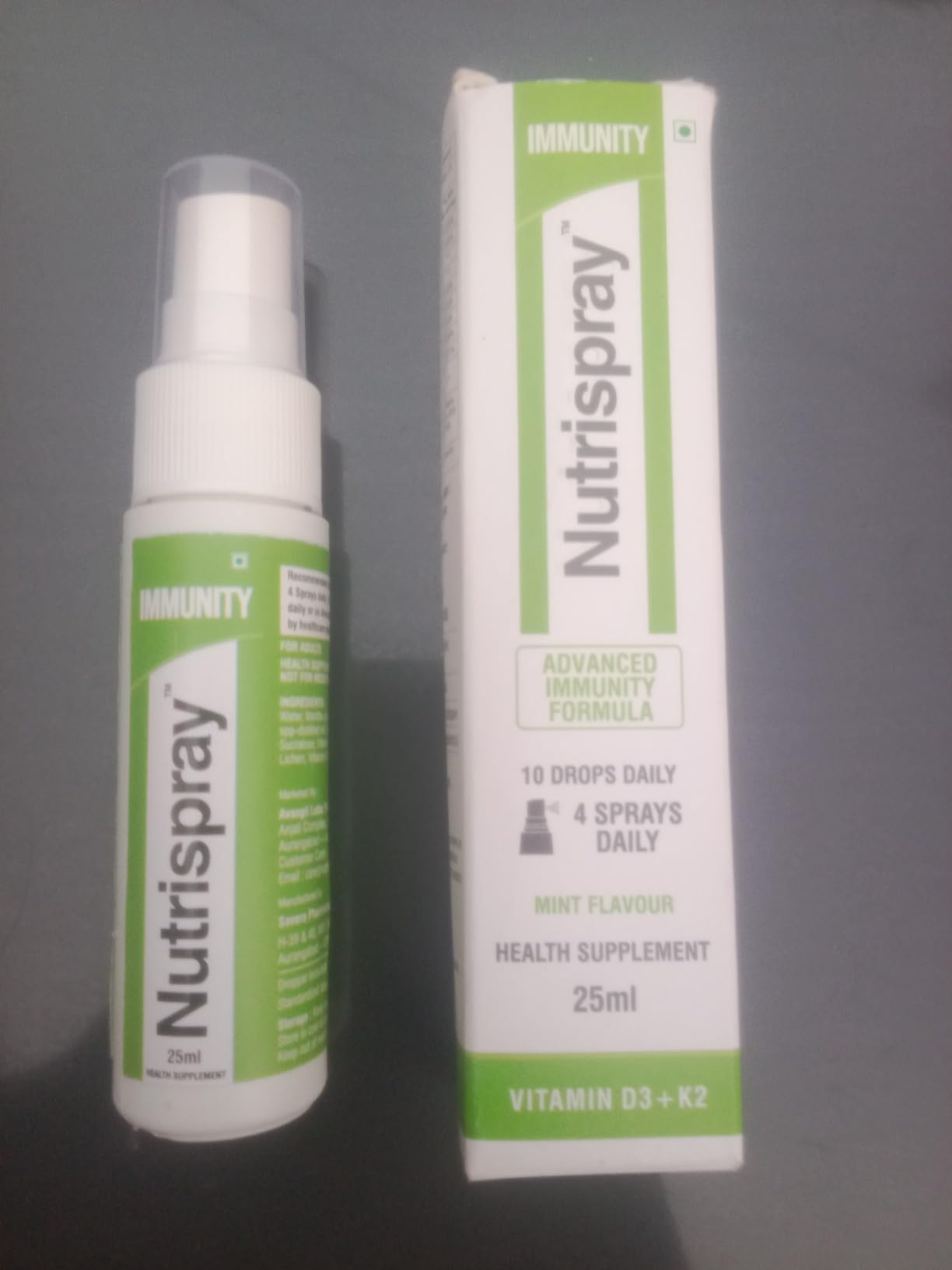 Nutrispray IMMUNITY Vitamin D3 K2 Supplement Mouth Spray For Healthy ...