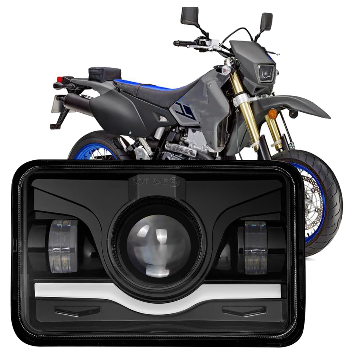 Amazon.com: RXTSQI 130W 44000LM 4X6 Headlights,fit for Suzuki DRZ400SM ...