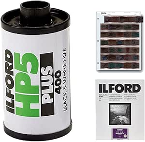 Amazon.com : Ilford HP5 Plus Black and White Negative Film (35mm Roll Film, 36 Exposures) Bundle ...