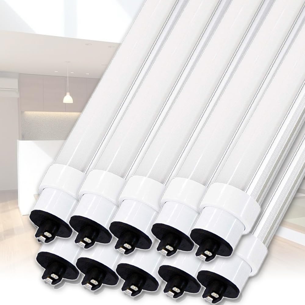 Amazon | 10本セット LED蛍光灯 110W形 直管 240cm 高輝度 消費電力80W 全光束16000lm R17D口金 電球色 ...