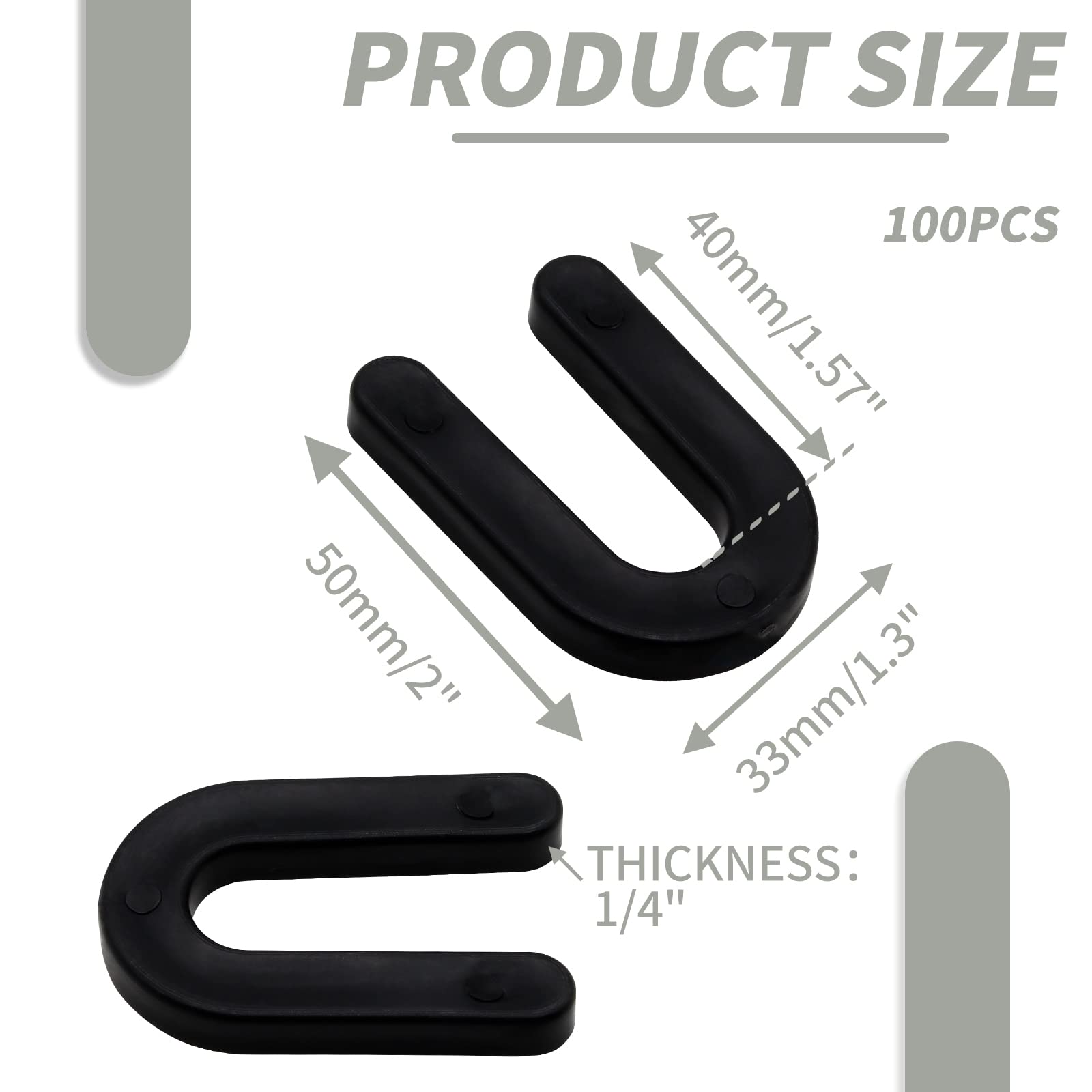 Snapklik.com : Biaungdo 100 Pcs Horseshoe Shim Tile Spacers